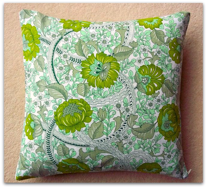 Vintage 1960s Burgess Ledward Frome Cotton Cushion Cover With Zip ...